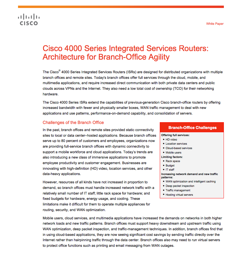 White paper for Cisco routers – Jina Chan